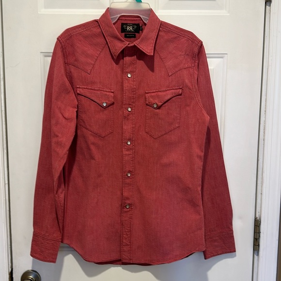 Ralph Lauren Double RL | Shirts | Rrl Ralph Lauren Western Denim Long ...